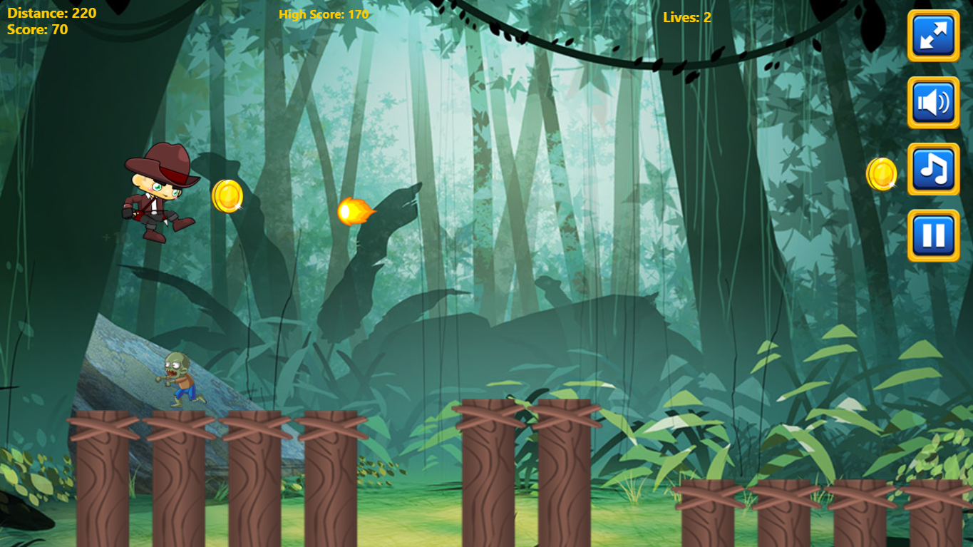 Boy vs Zombies is a jungle run packed with zombie trouble - Games4